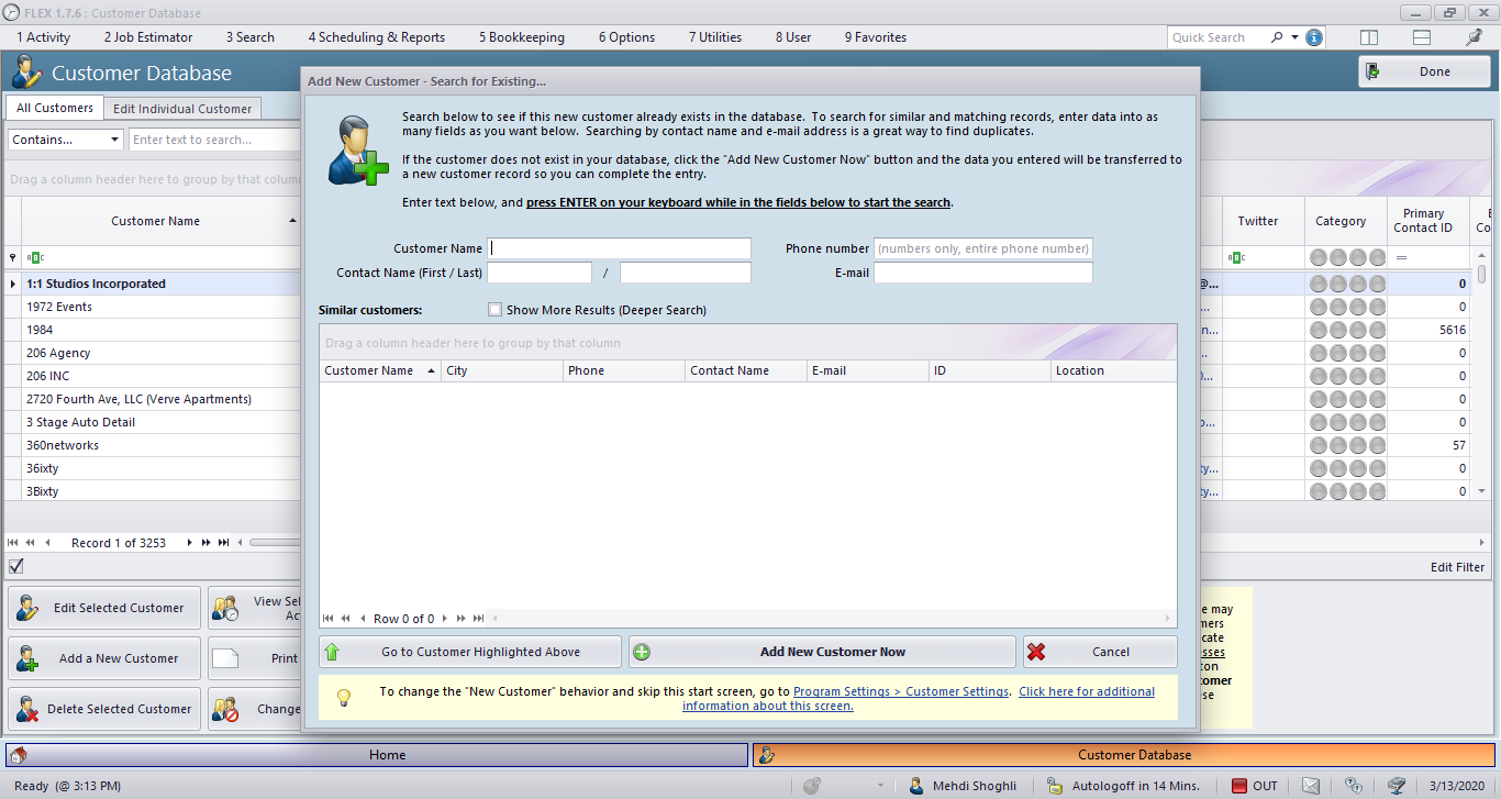 Flex Management Software