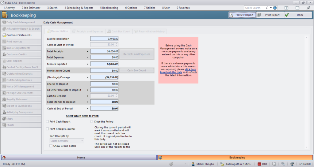 Flex Management Software